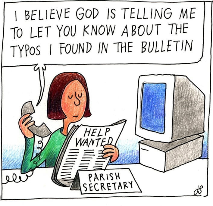 Church Secretary Cartoon