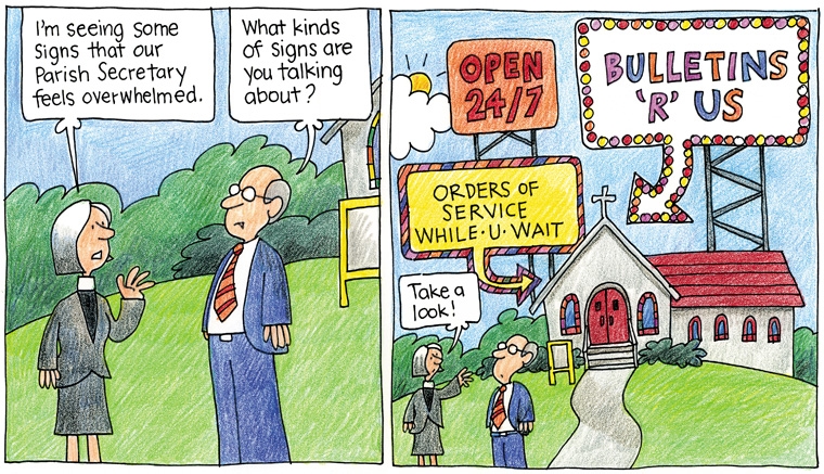 Church Secretary Cartoon